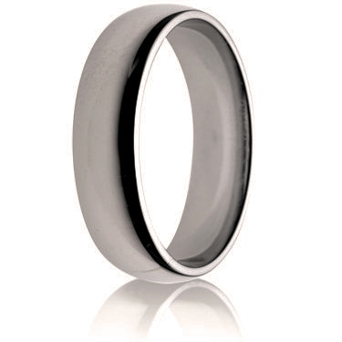 6mm Heavy Weight Flat Sided Court Plain Wedding Ring